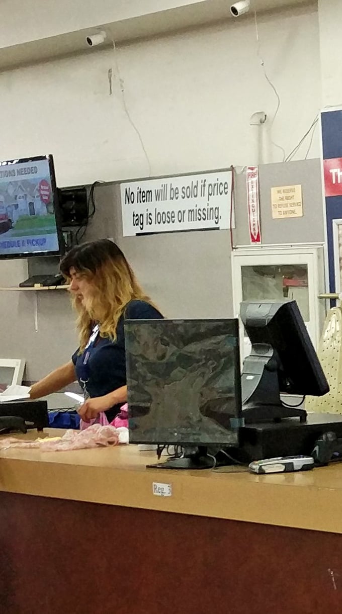 The unsung heroes of thrift store magic &ndash; staff who somehow transform chaos into organized treasure hunting grounds.