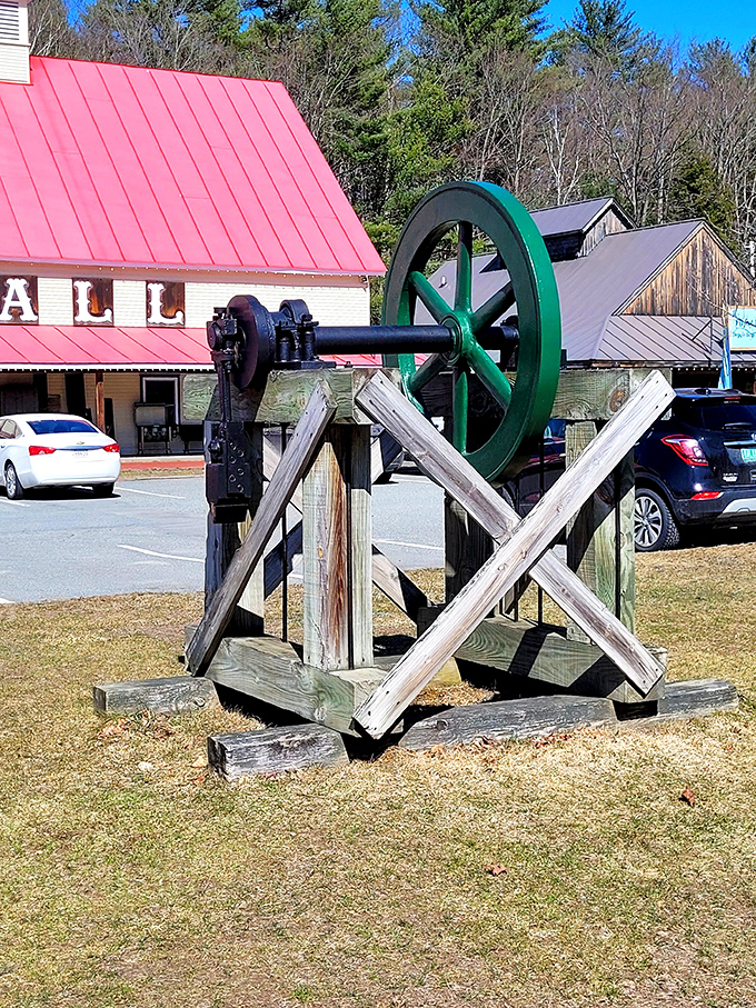 This vintage steam engine stands as a monument to Vermont's industrial past. No coal required to fuel your imagination here!
