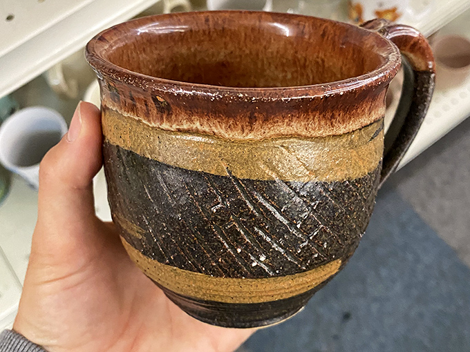 This handcrafted stoneware mug isn't just a vessel for coffee&mdash;it's someone's artistic legacy available for less than a fancy latte.