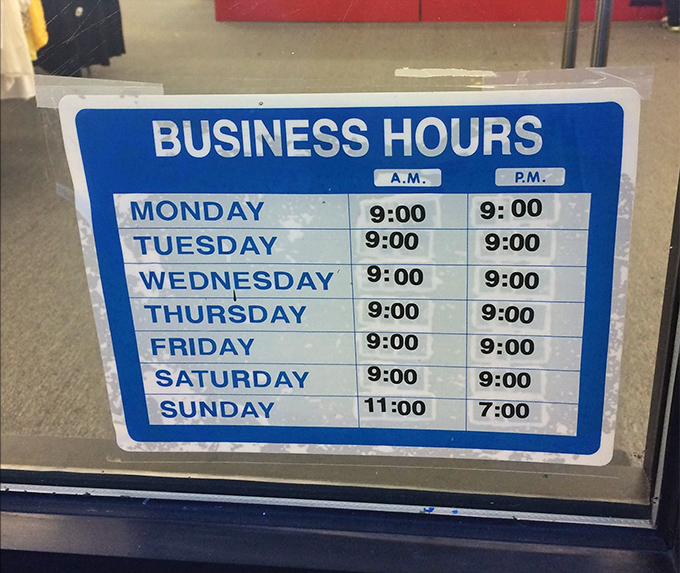 Open twelve hours most days &ndash; because treasure hunting shouldn't be rushed when the bounty is this plentiful.