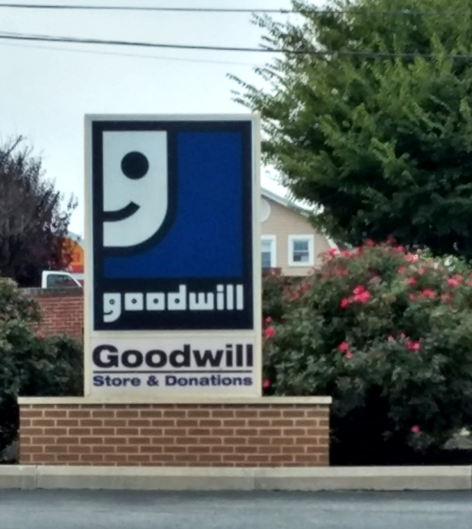 The road sign points the way to retail therapy that won't require financial therapy afterward.