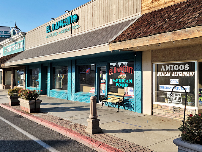 Local storefronts mix with familiar names, creating Bishop's perfect blend of small-town charm and modern convenience.