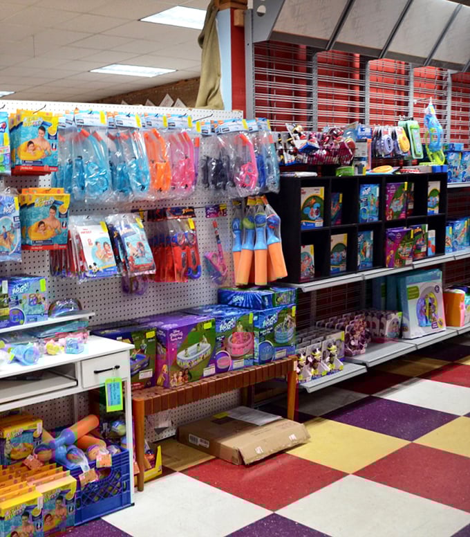 The swimming section is ready for summer adventures, with colorful options that would make any pool party more festive.