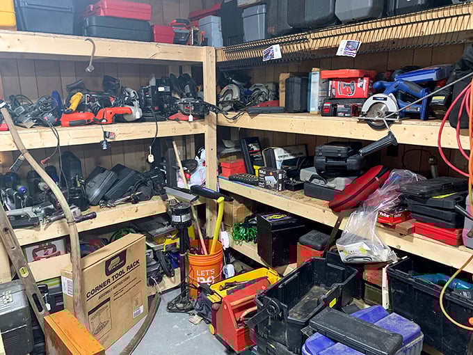 A handyman's heaven of pre-loved tools. Each screwdriver and saw has stories to tell about the projects they've completed in homes across the Granite State.