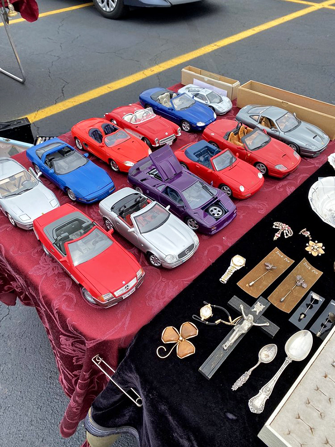 Miniature automotive dreams lined up on crimson velvet. For collectors, these aren't toys&mdash;they're investments with wheels smaller than quarters.
