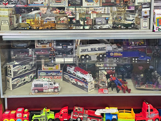 Nostalgia on wheels! These vintage toy trucks and cars aren't just collectibles&mdash;they're childhood memories preserved in die-cast metal.