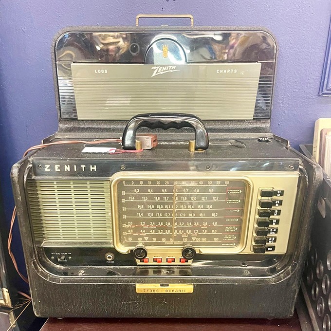 Before Spotify, this Zenith Trans-Oceanic radio brought the world into American living rooms. The dials and knobs practically beg for curious fingers.