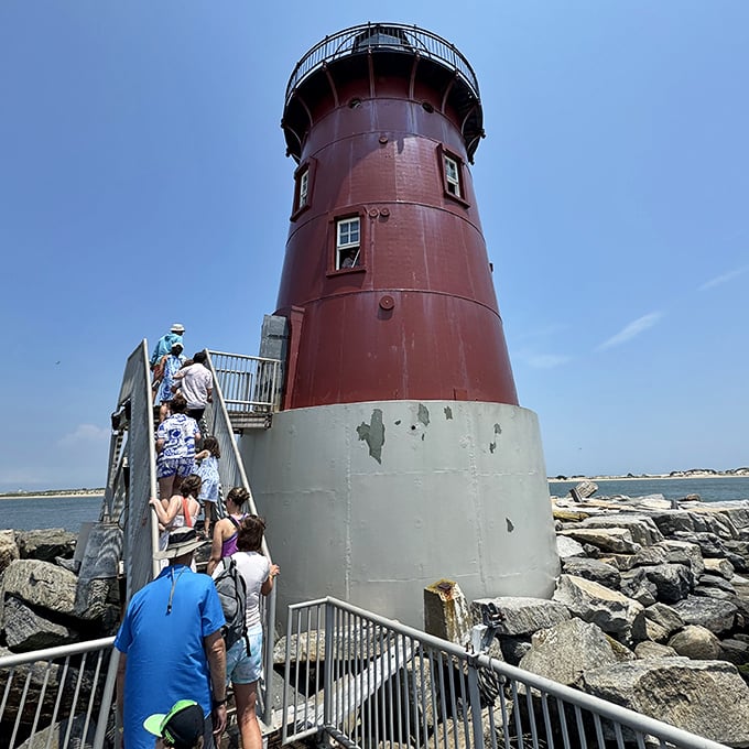 The stairway to heaven? Not quite, but climbing these lighthouse steps offers views that might make you believe you've found it anyway.