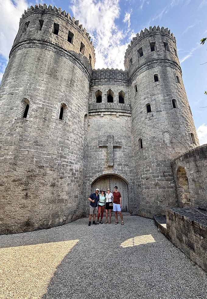 The castle's exterior makes a dramatic backdrop for special occasions. No dragon-slaying experience required!