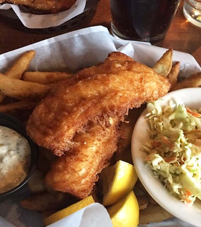 Golden-battered fish that's so fresh and crispy, you'll momentarily forget you're in the mountains, not by the sea.