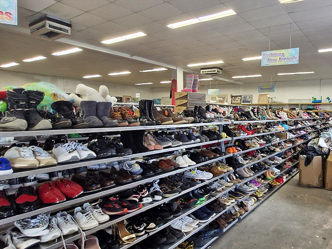 Shoe nirvana with endless possibilities. Each pair tells a story—some barely began their tale, others have novels worth of adventures.