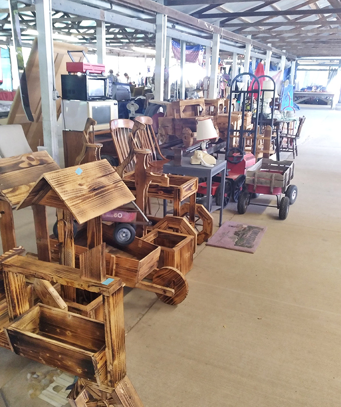 Handcrafted wooden planters and garden carts that would make Chip and Joanna Gaines stop mid-renovation for a closer look.