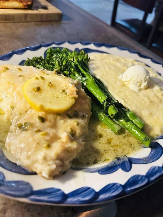 Chicken piccata proves that lemon, butter, and capers form a holy trinity that makes everything better, especially poultry.