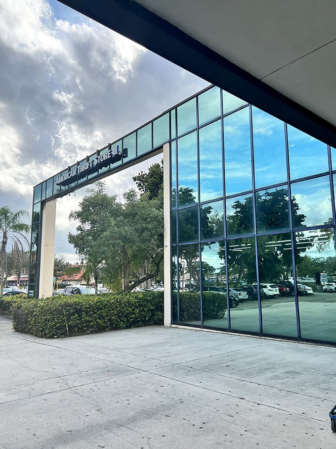 American Thrift's impressive glass facade lets natural light flood the shopping space. It's like a department store had a baby with a bargain hunter's dream.