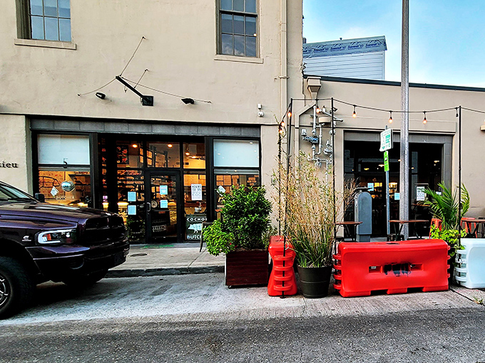 Industrial chic meets serious sandwich craft in this butcher shop turned culinary destination extraordinaire.