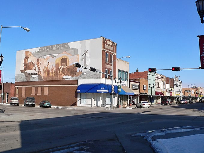 Columbus' downtown streets offer a quiet respite from big-city chaos, with buildings that have weathered decades with dignified grace.