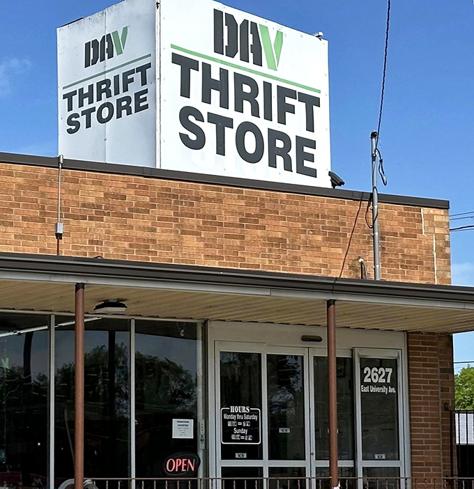 The DAV Thrift Store's no-nonsense exterior hides a wonderland of bargains that would make even luxury shoppers do a double-take.