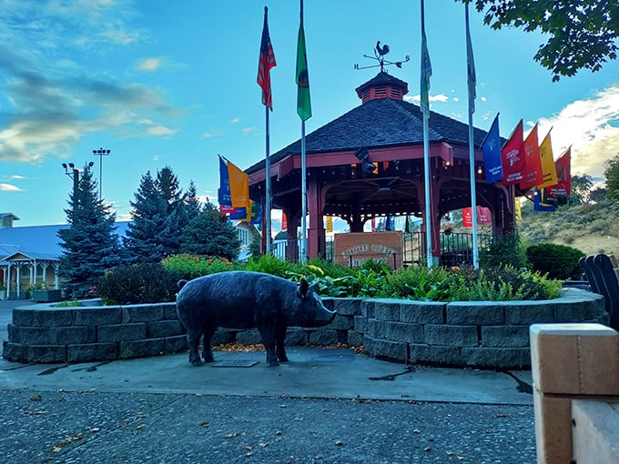 Ellensburg's tree-lined streets showcase classic Americana. That green Beetle probably has stories to tell about this college town!