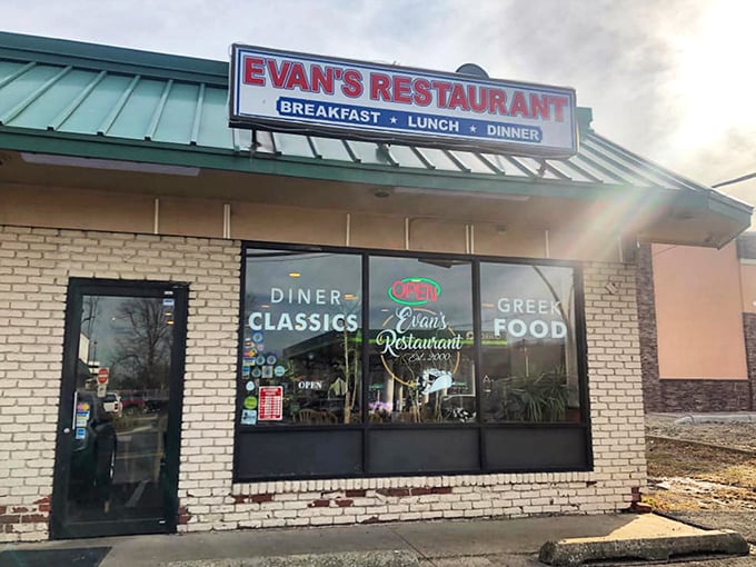 Evan's Restaurant may look unassuming from the outside, but inside awaits a treasure trove of breakfast delights.