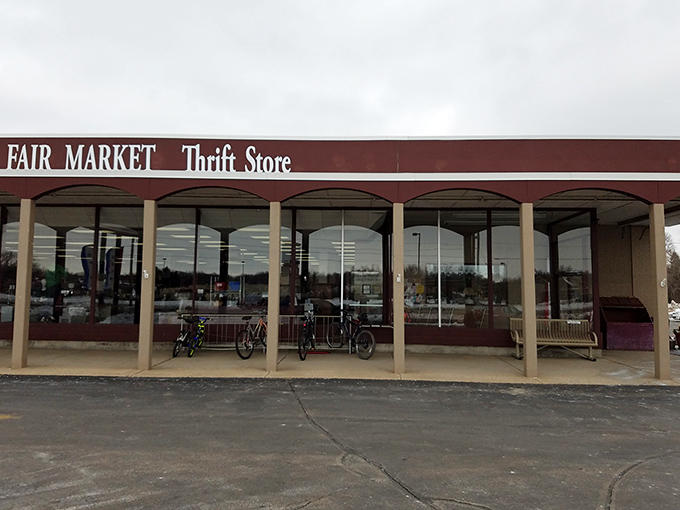 Behind those glass doors lies proof that one person's donation becomes another's perfect find.