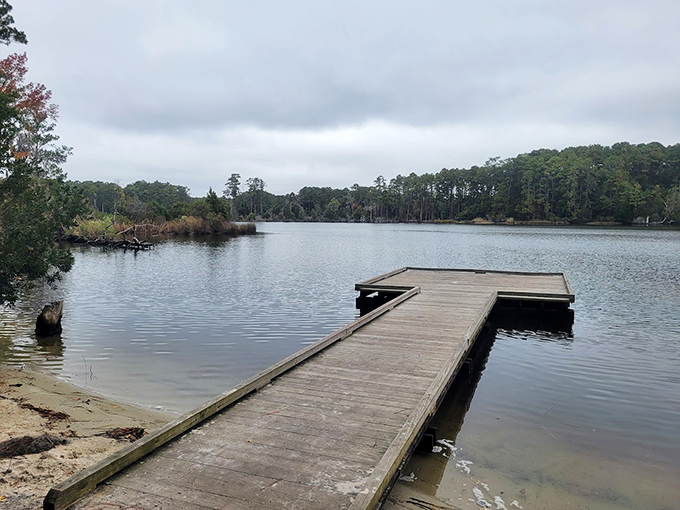 Serenity now! Goose Creek's glassy waters reflect clouds so perfectly, it's like nature's version of a two-for-one special.