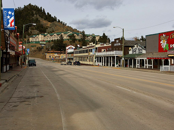 Keystone's western-style buildings transport visitors to gold rush days, where fortune seekers once roamed these very streets.