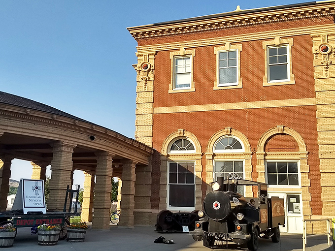 Livingston's historic depot stands as a testament to railroad glory days, when steam engines connected East to West.