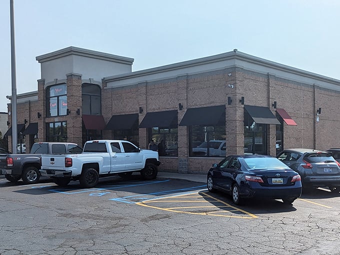 Louie's unassuming brick exterior hides a breakfast powerhouse &ndash; where corned beef hash dreams come true for Detroit's morning crowd.
