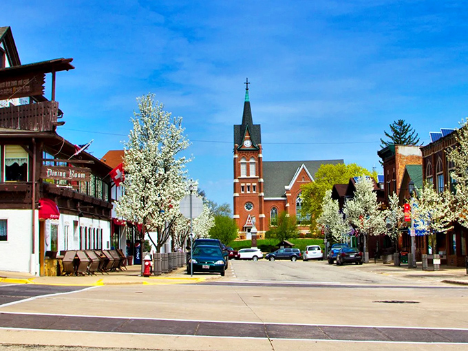 New Glarus's charming Swiss-inspired architecture makes you feel like you've stumbled into a European village without the passport hassle!
