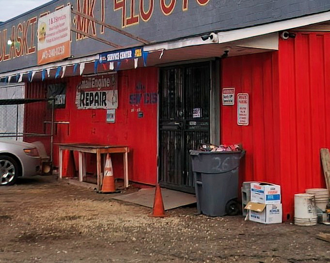 Pulaski Flea Market's bright red exterior stands as a beacon for bargain hunters&mdash;a landmark for the "I-found-it-for-a-dollar" crowd.