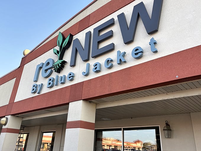 Renew's contemporary storefront design shows how modern thrift shopping can feel fresh, clean, and surprisingly upscale.