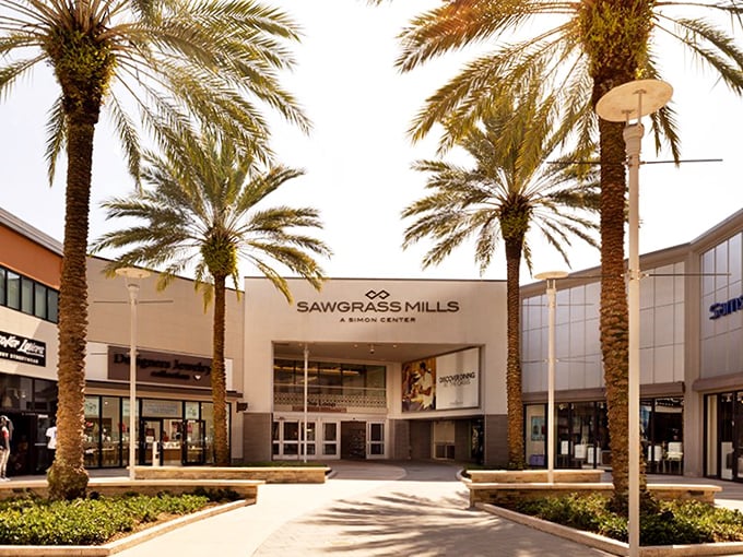 Sawgrass Mills' Mediterranean-inspired walkways invite exploration. Like a fancy European village, but with outlet prices!