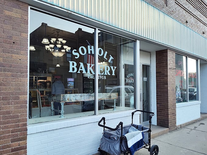 Soholt Bakery's classic storefront looks like it belongs in a Norman Rockwell painting of small-town America.