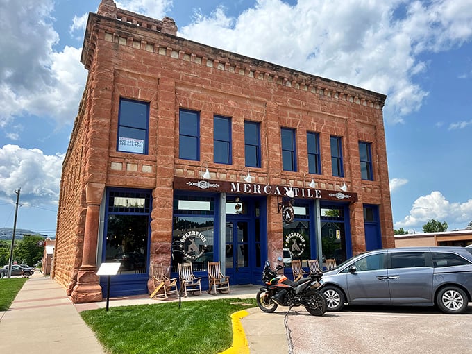 Spearfish combines historic architecture with modern mountain town vibes. That blue sky against the brick buildings is pure South Dakota magic.