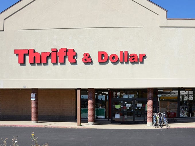 This unassuming building holds suburban secrets - where Aurora families discover their next favorite vintage piece.