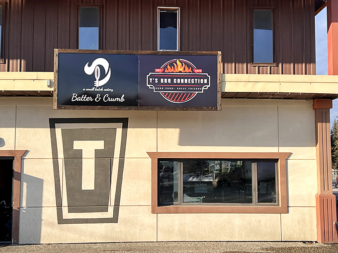Nothing says "serious BBQ ahead" quite like a colorful food trailer glowing under carnival lights at dusk time.