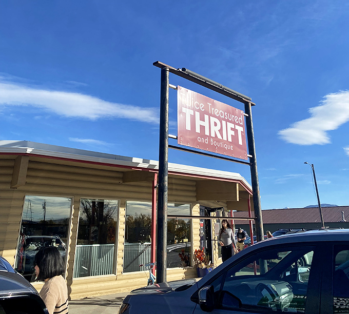 Twice Treasured's cheerful exterior promises the kind of finds that make thrift shopping addictive.