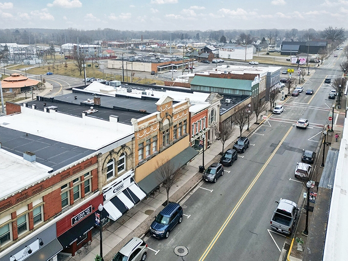 Wapakoneta's historic downtown looks like a movie set where every brick tells a story and retirement dollars perform their greatest magic trick.