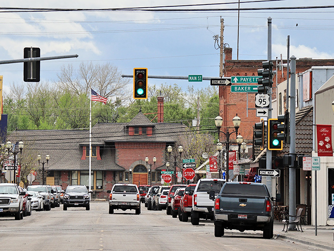 Weiser's historic brick buildings stand proudly against the blue Idaho sky, preserving the town's character while welcoming newcomers.
