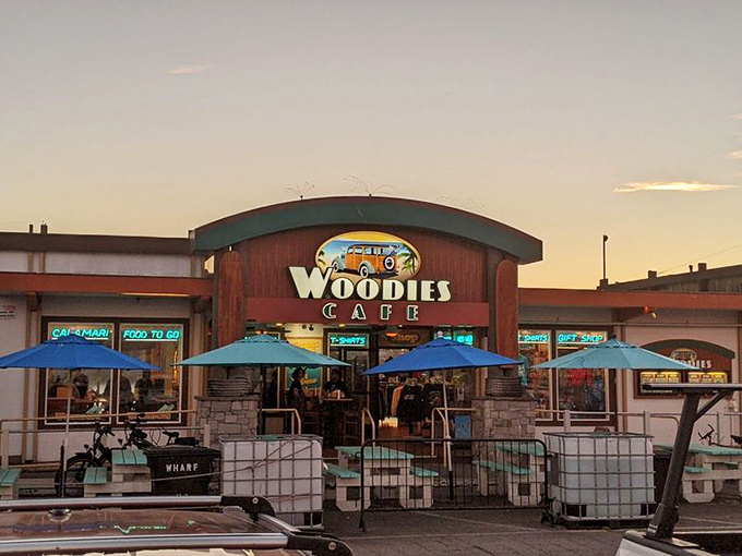 Woodies Cafe captures that perfect California surf vibe, minus the sand in your swimsuit.