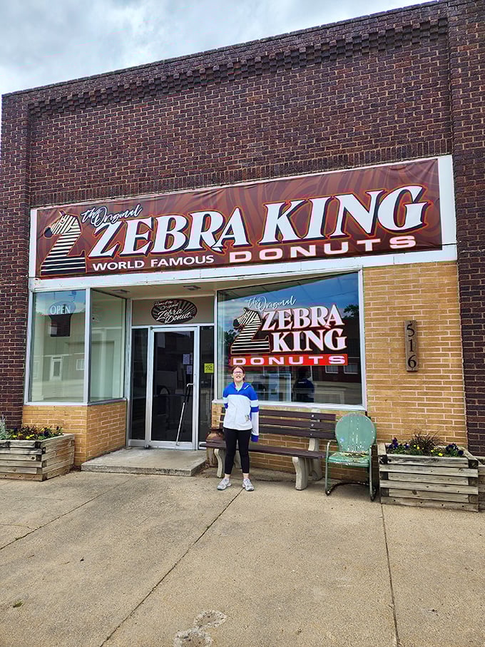 Zebra King's classic brick storefront stands as a testament that small towns often hide the sweetest treasures.