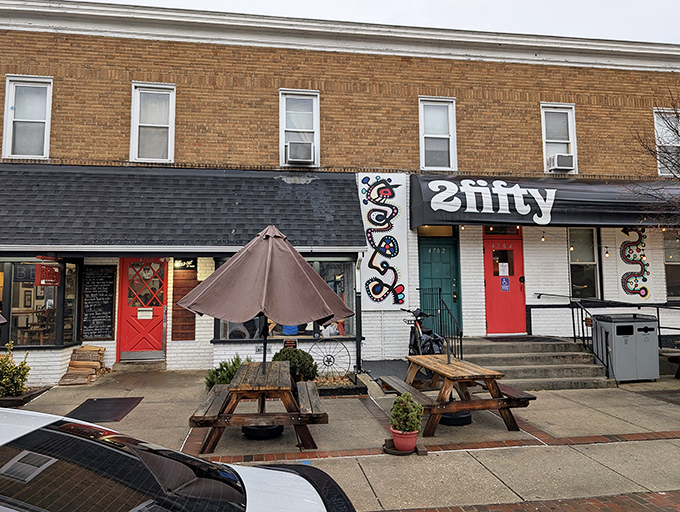 The simple exterior of 2Fifty belies the extraordinary flavors within. That red door might as well be a portal to Austin's finest smoke joints.