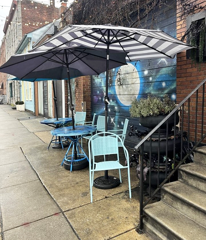 Blue Moon's celestial blue storefront is Baltimore's breakfast North Star. Where French toast dreams and crab benedicts become reality.