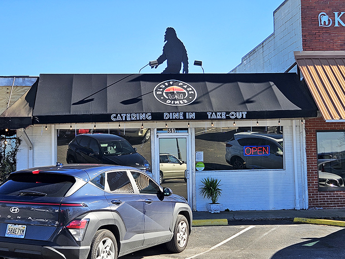 The Bluff Park Diner's Sasquatch silhouette isn't the only reason to look up – their reputation for fantastic food stands equally tall.