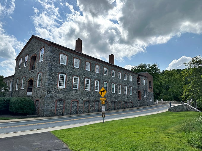 That rustic bridge seems to say, "Cross me if you dare!" A perfect frame for Brandywine Creek's woodland adventures.