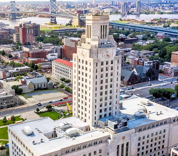Historic buildings stand proud in Camden, where revitalization efforts have created pockets of charm alongside some of the state's most affordable housing.
