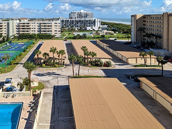 Pristine beaches stretch alongside coastal buildings in Cocoa Beach &ndash; where the Atlantic meets vintage Florida charm.