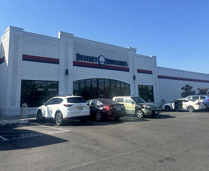 Sunlight gleams off Deseret Industries' clean lines, a beacon calling to savvy shoppers seeking quality at unbelievable prices.