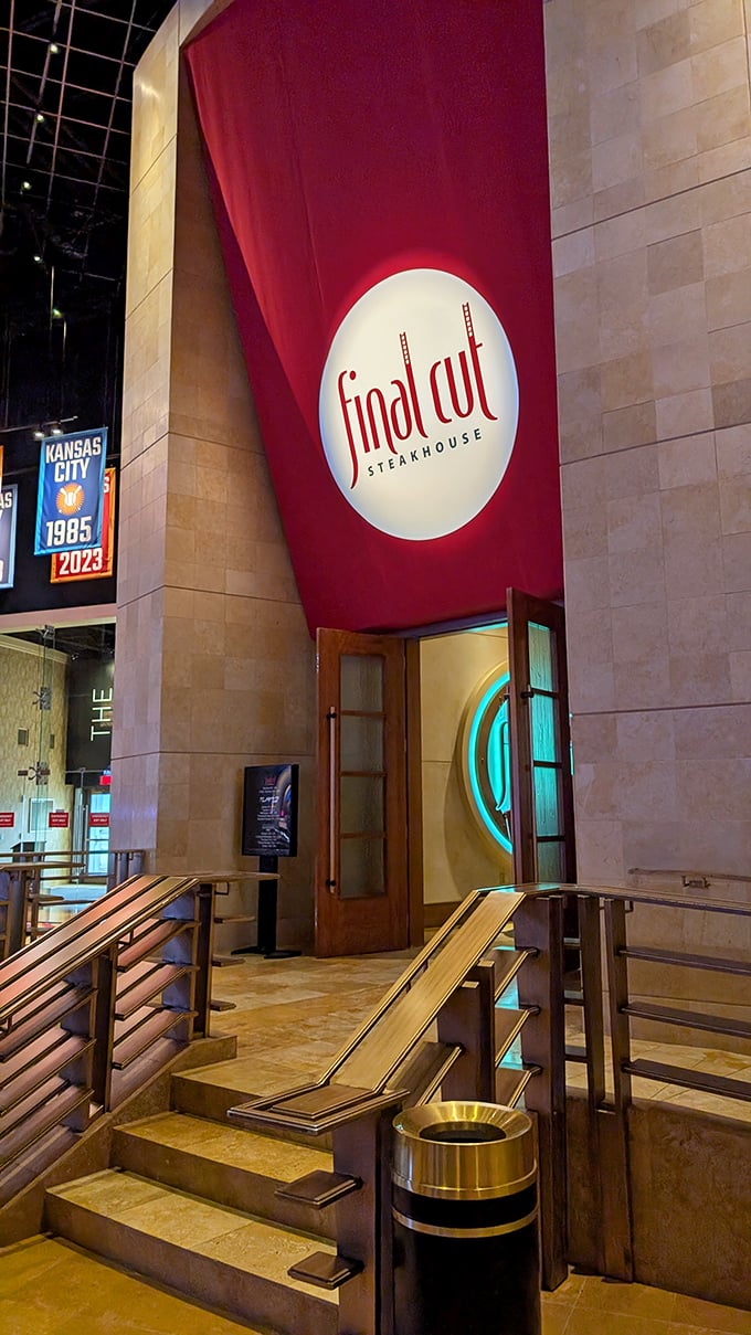 Hollywood Casino's Final Cut Steakhouse brings theatrical flair to the Kansas steak scene. Those grand steps lead to beef nirvana!