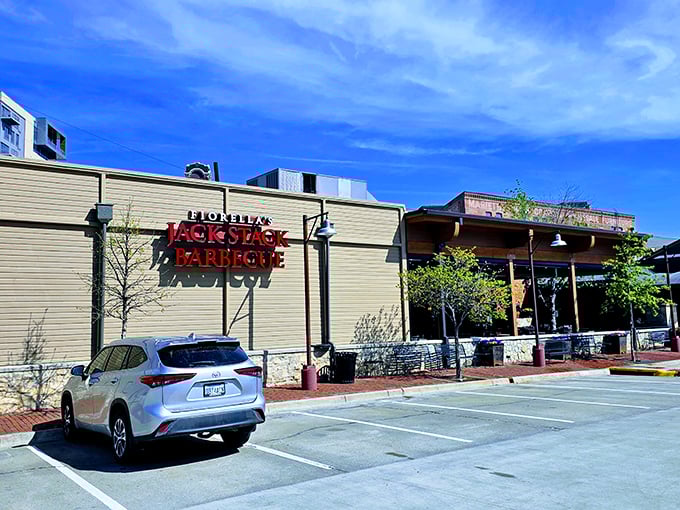 Rustic-meets-refined at Jack Stack's wooden exterior. Kansas City knows this understated building houses some of the best burnt ends in existence.
